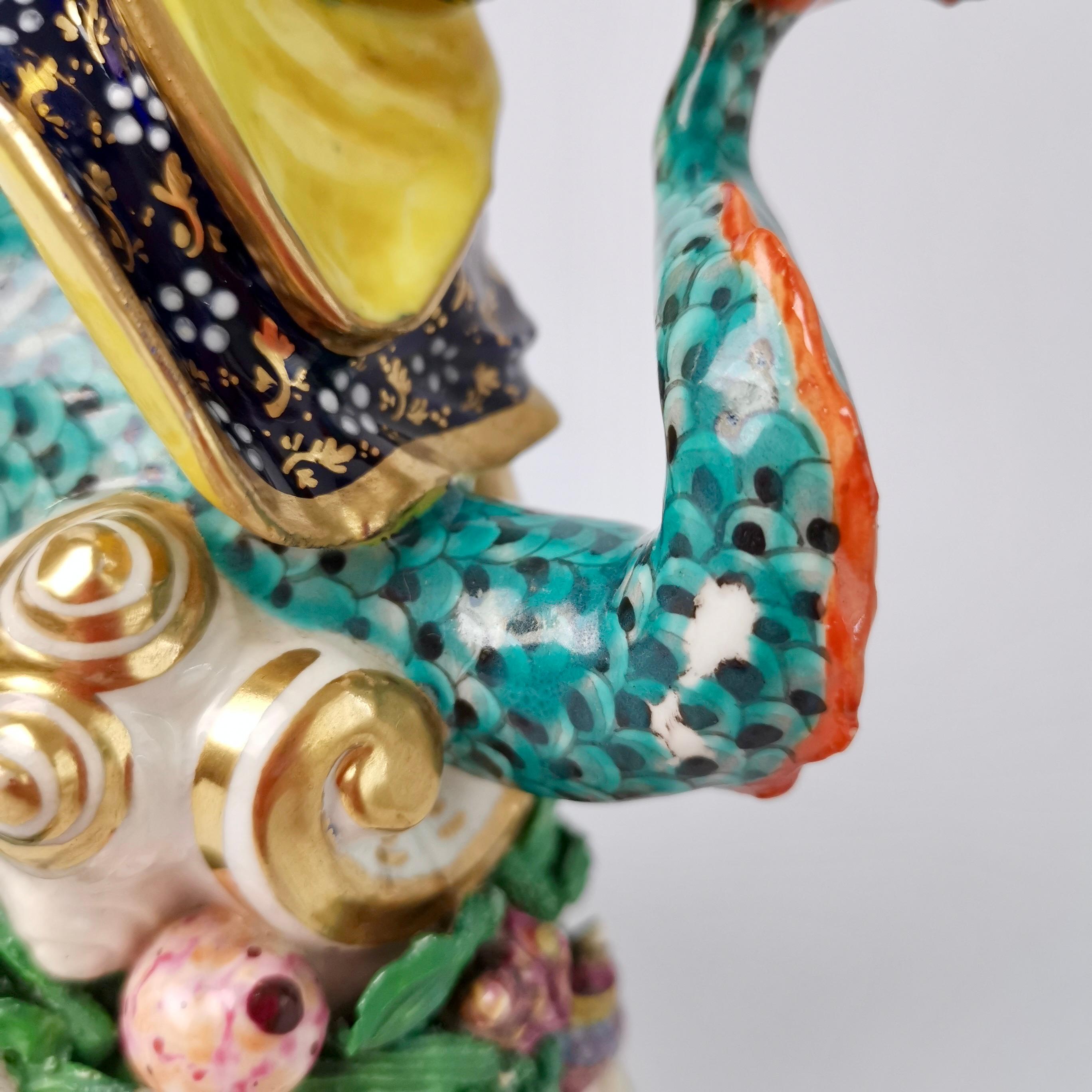 Derby Porcelain Figure of Neptune with a Dolphin, 1765-1830 at 1stDibs