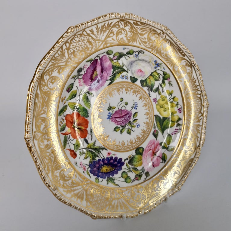 Derby Sampson Hancock Plate, Gilt, Flowers, Signed by S Hancock, 1863 ...