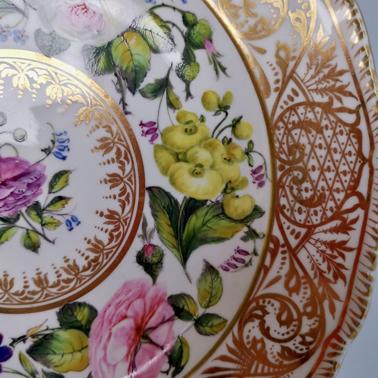Derby Sampson Hancock Plate, Gilt, Flowers, Signed by S Hancock, 1863 ...