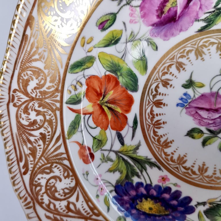 Derby Sampson Hancock Plate, Gilt, Flowers, Signed by S Hancock, 1863 ...