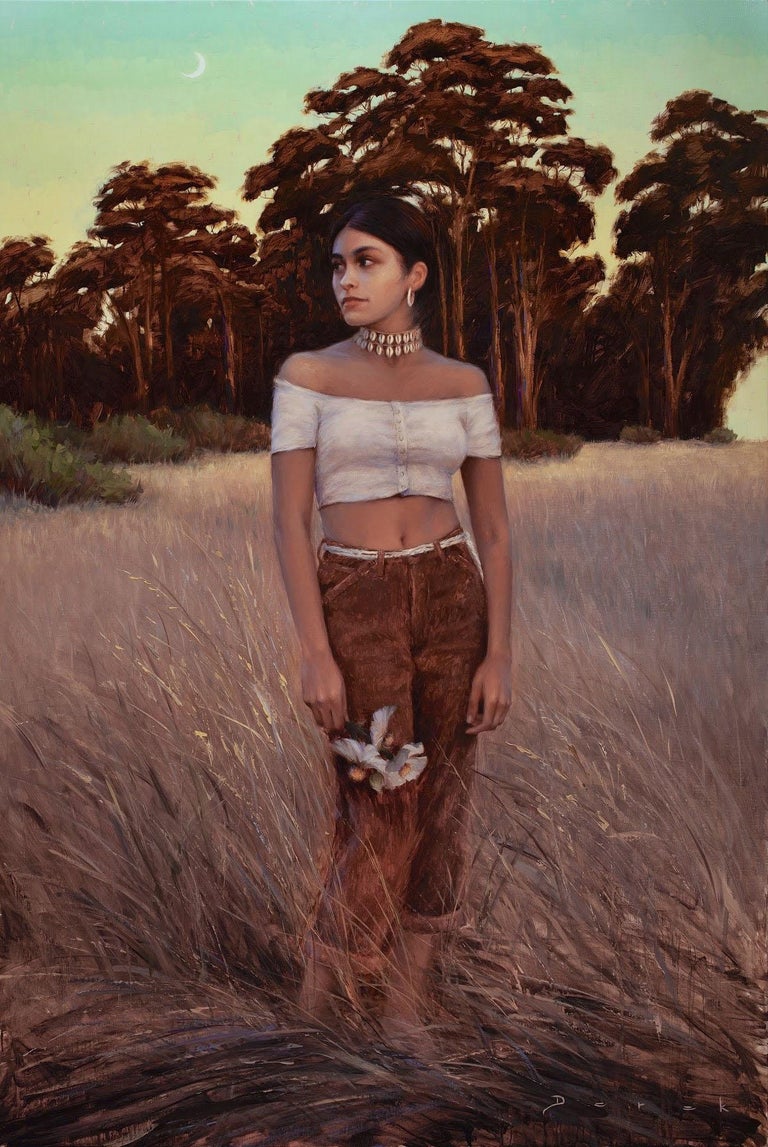 Derek Harrison - "Matilija" Oil Painting For Sale at 1stDibs