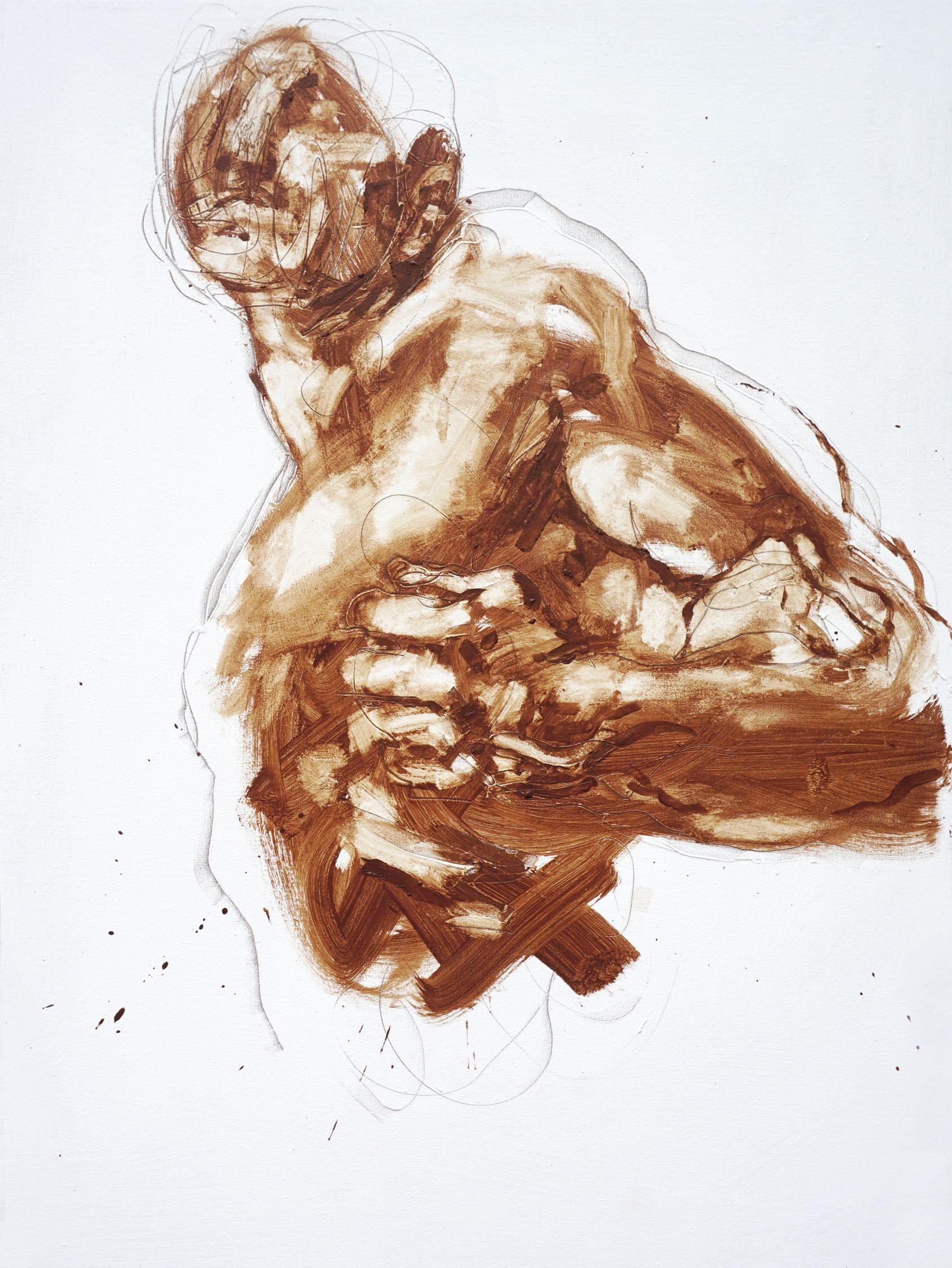 Derek Overfield - Captive man, Painting, Acrylic on Canvas at 1stDibs