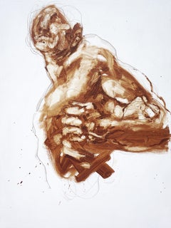 Derek Overfield - Captive man, Painting, Acrylic on Canvas at 1stDibs