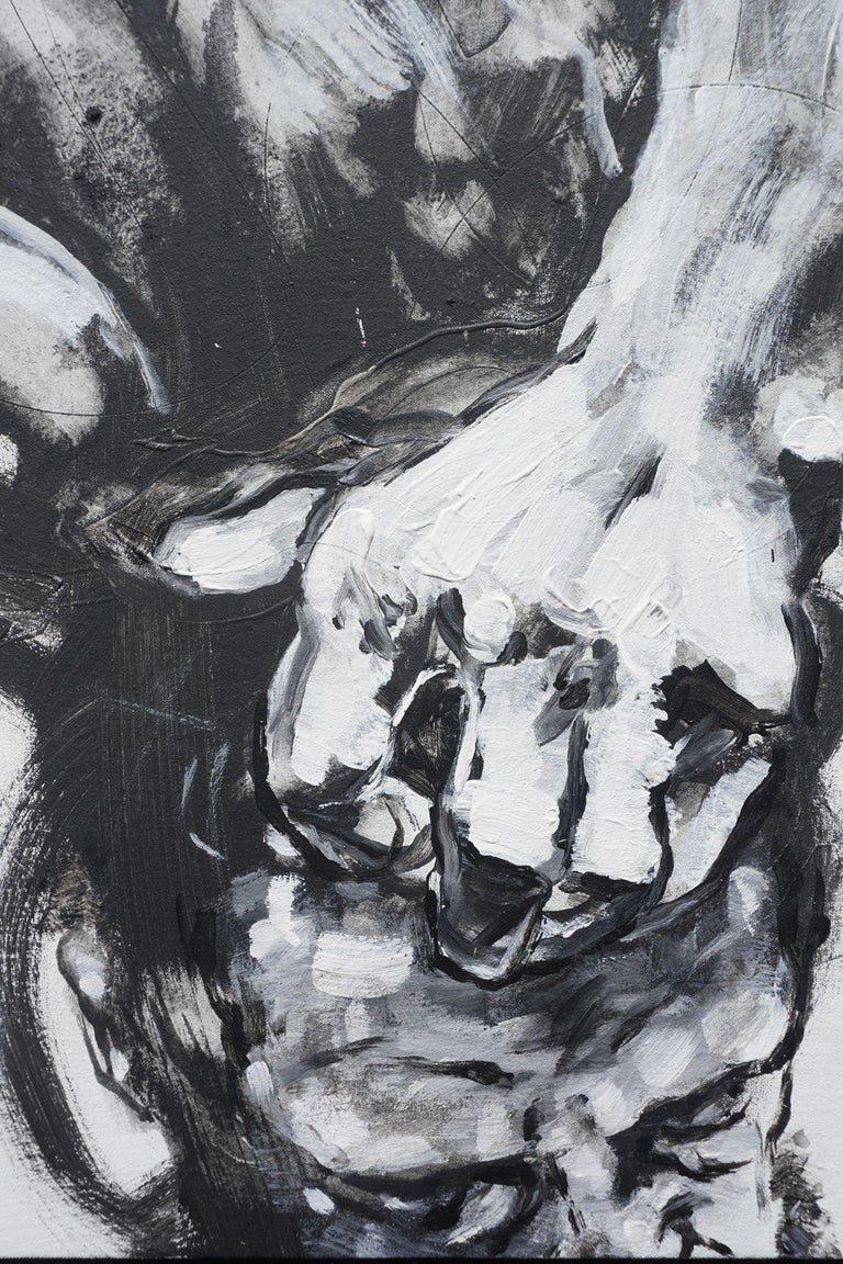 Derek Overfield - David with the head of Goliath, Painting, Acrylic on ...