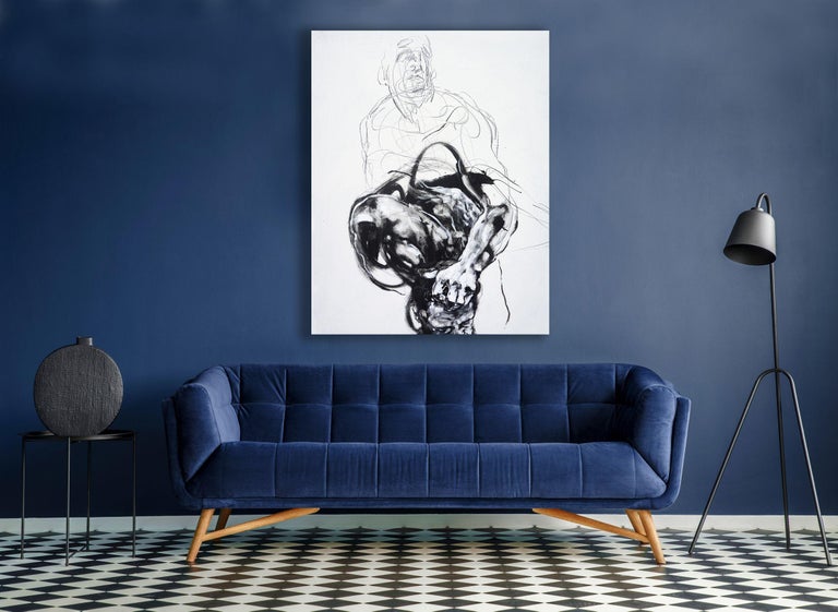 Derek Overfield - David with the head of Goliath, Painting, Acrylic on ...