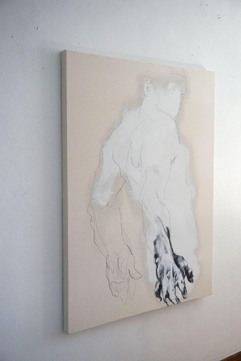 Derek Overfield - White figure, Painting, Acrylic on Canvas at 1stDibs