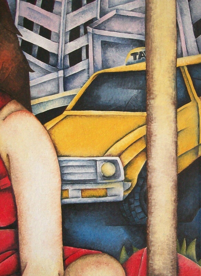 Derek Root, "Working Class", Framed Acrylic Painting, Canada, circa ...