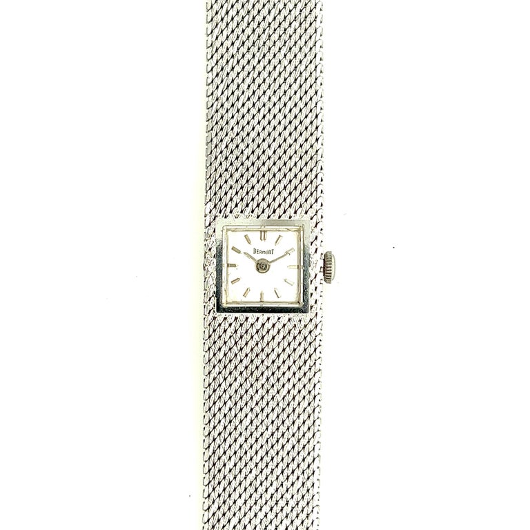 Dermont Women Watch N.O.S White Dial White Gold Strap 18 Karat For Sale ...