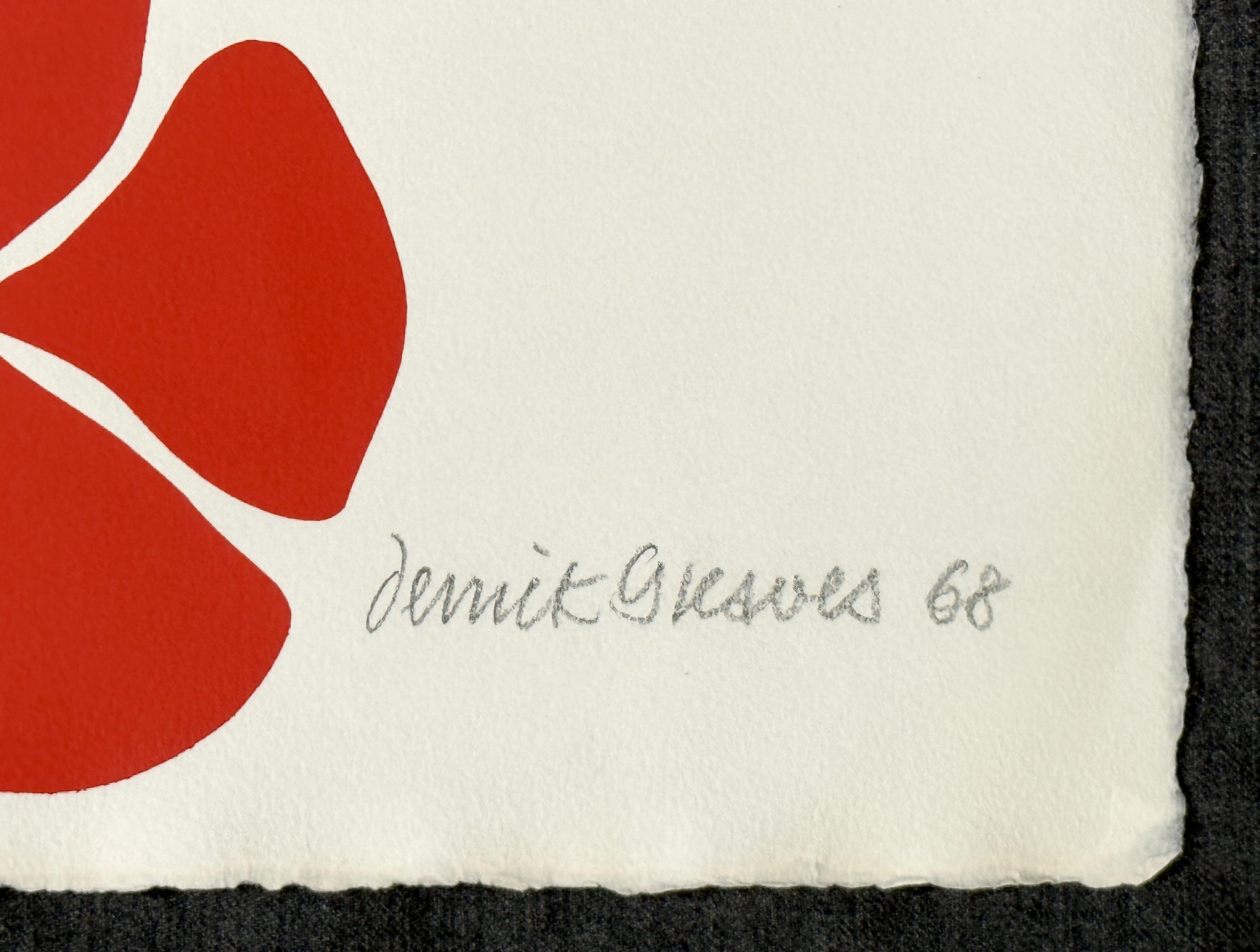 Derrick Greaves - 15 Flowers 1968 Signed Limited Edition Silkscreen at ...