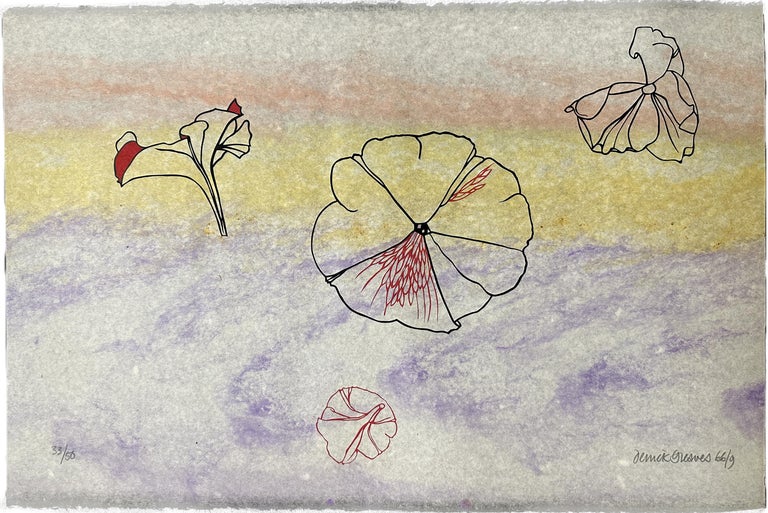 Derrick Greaves - Flower Petals on Rice Paper 1966 Signed Limited ...