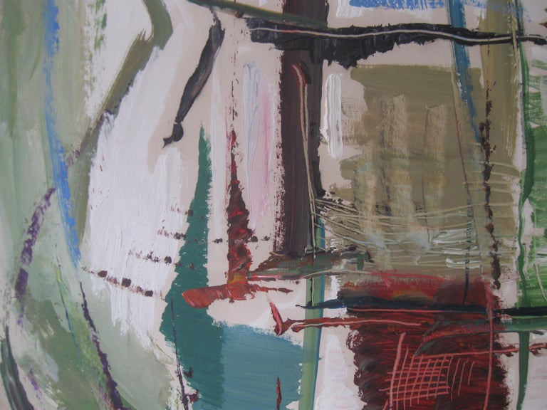 Derrick Latimer Sayer - Abstract Landscape, Cornwall.' circa 1970's oil ...