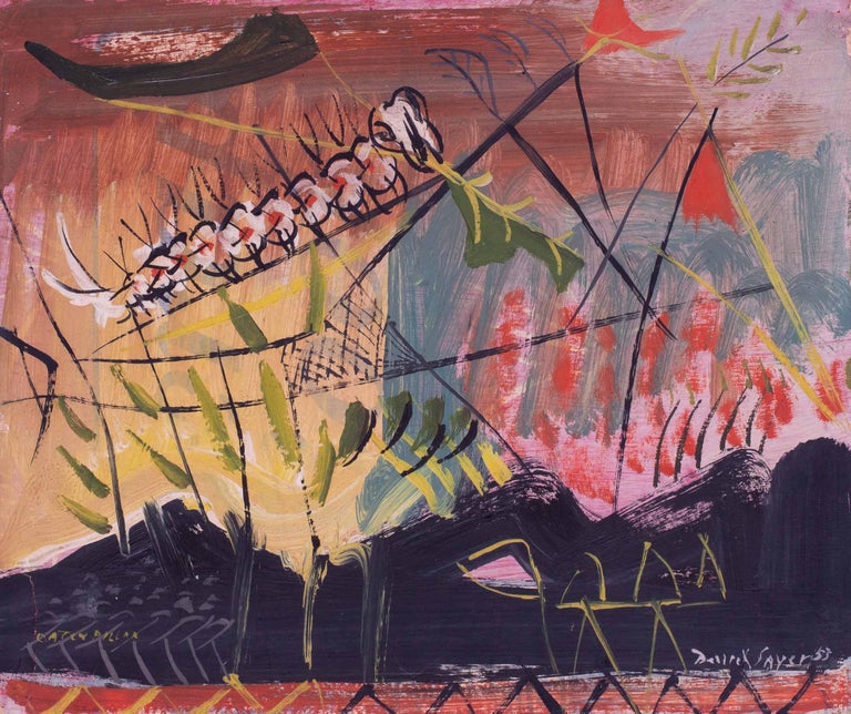 Derrick Latimer Sayer - Modern British mid century gouache painting by ...