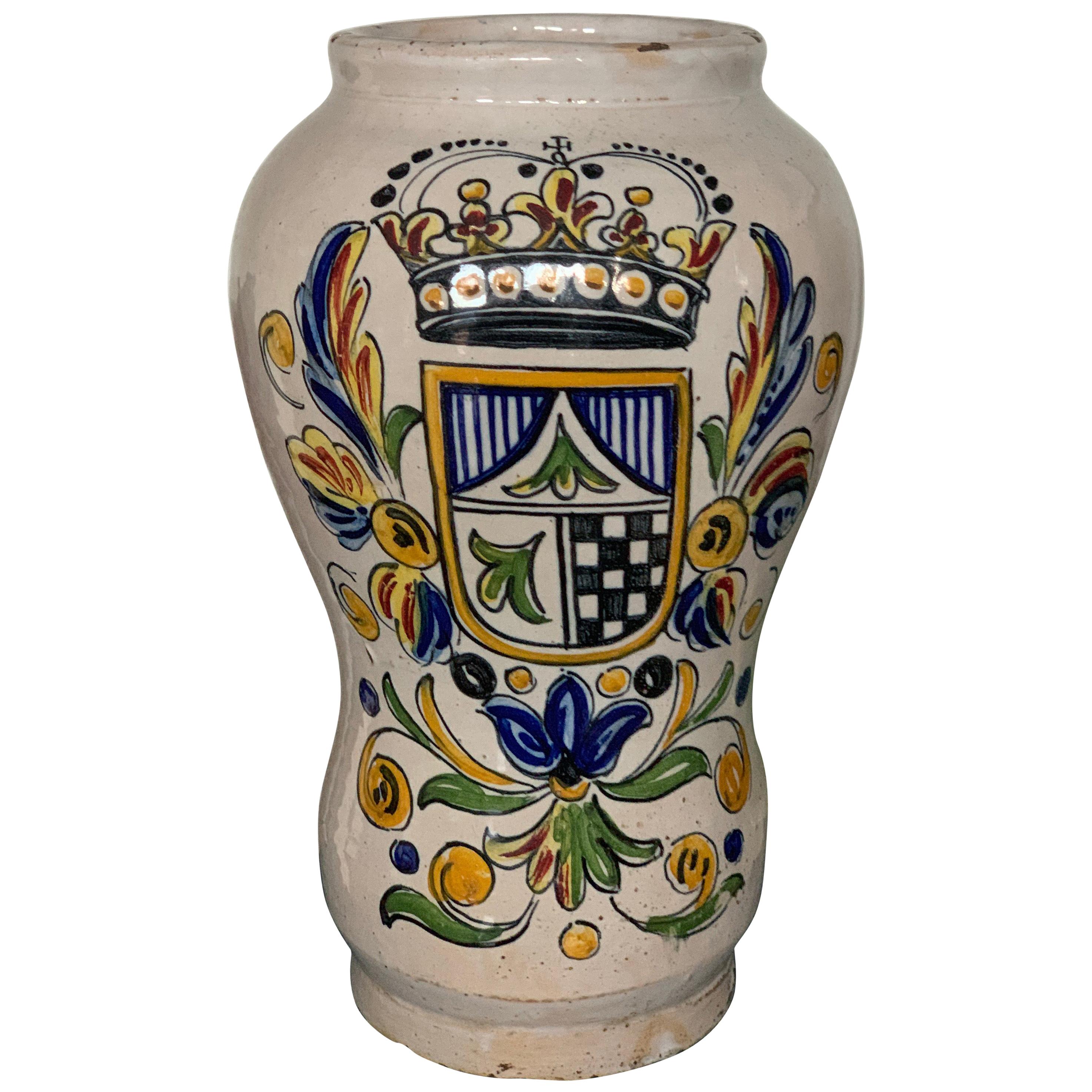 Deruta Italian Antique Majolica Ceramic Pottery Crown at 1stDibs