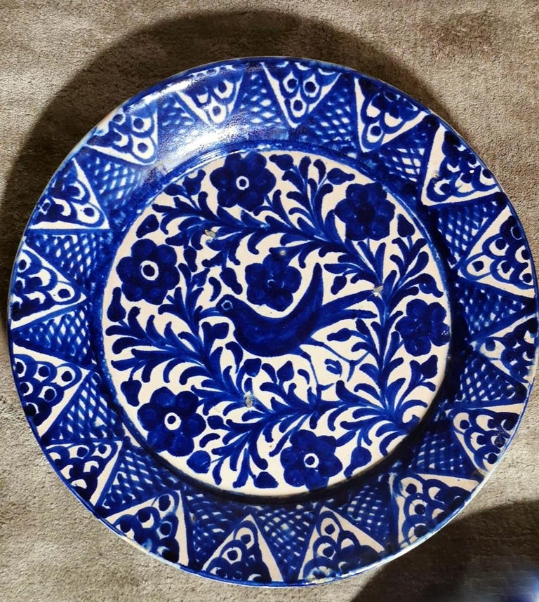 Deruta Italy Set 5 Ceramic Plates with Cobalt Blue Decorations For Sale ...