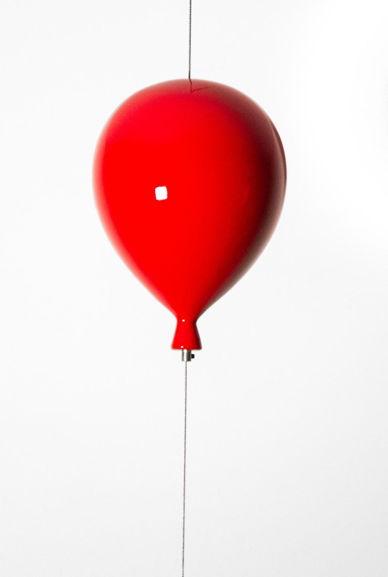 Derya Ozparlak - Let it Go - figurative, red balloon, female, hand ...