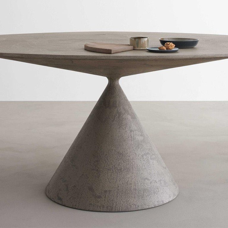Desalto Cemento Grigio Luna Oval Clay Table For Sale at 1stDibs