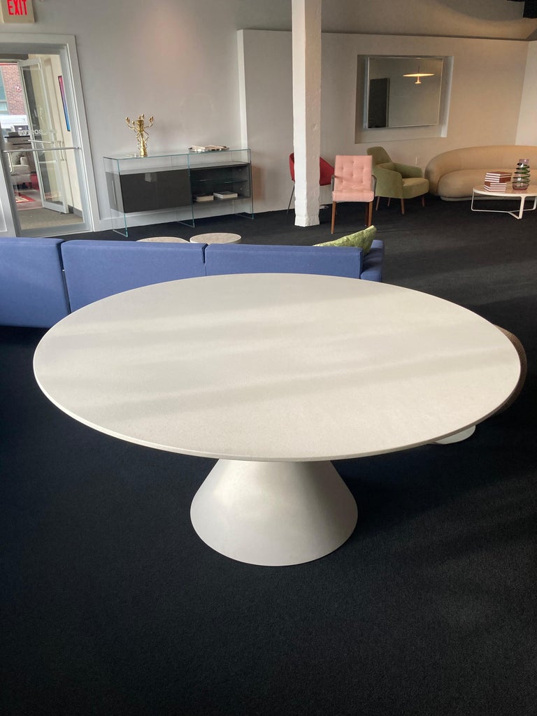 Desalto White Round Clay Table in STOCK For Sale at 1stDibs