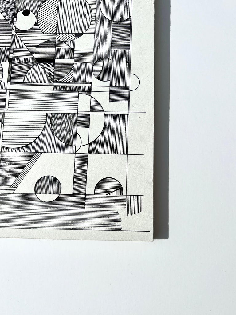 Desert Drawing N.001, Original Black and White Archival Ink Drawing on ...