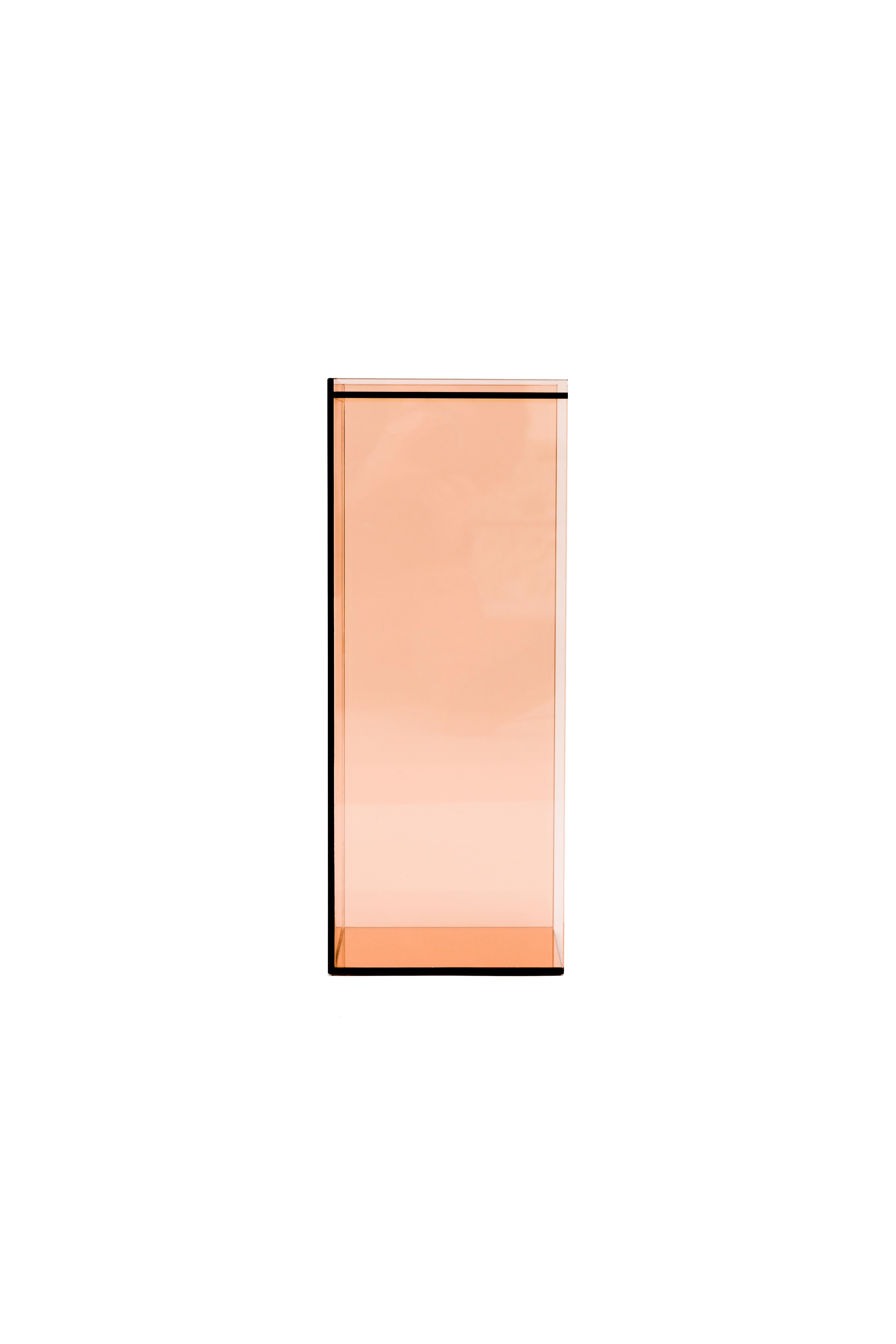 Desert Mirror Side Table in Mirrored Peach Glass For Sale at 1stDibs ...