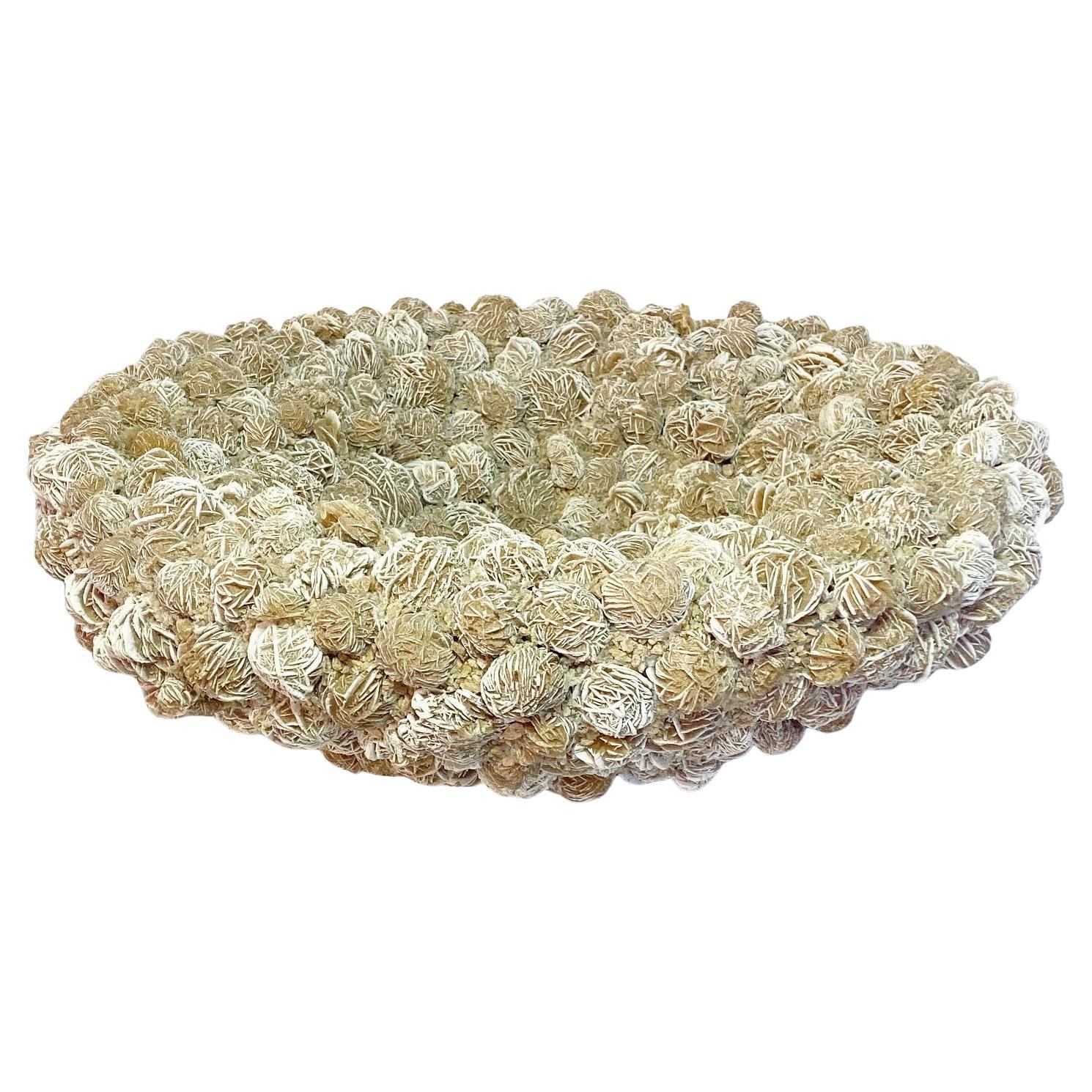 Gypsum "Desert Rose" Geode on Lucite at 1stDibs