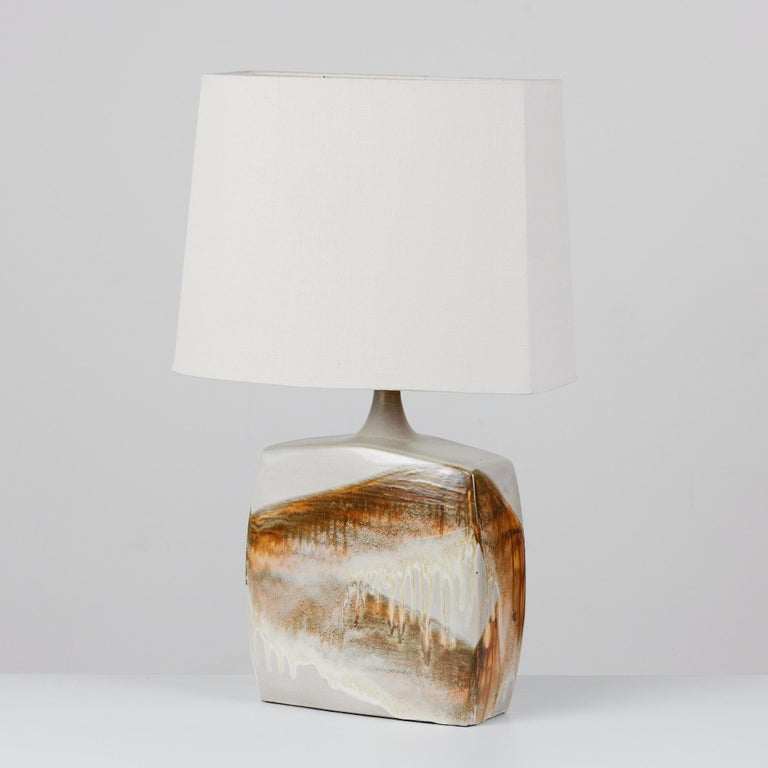 Desert Sunset Drip Glaze Ceramic Table Lamp at 1stDibs