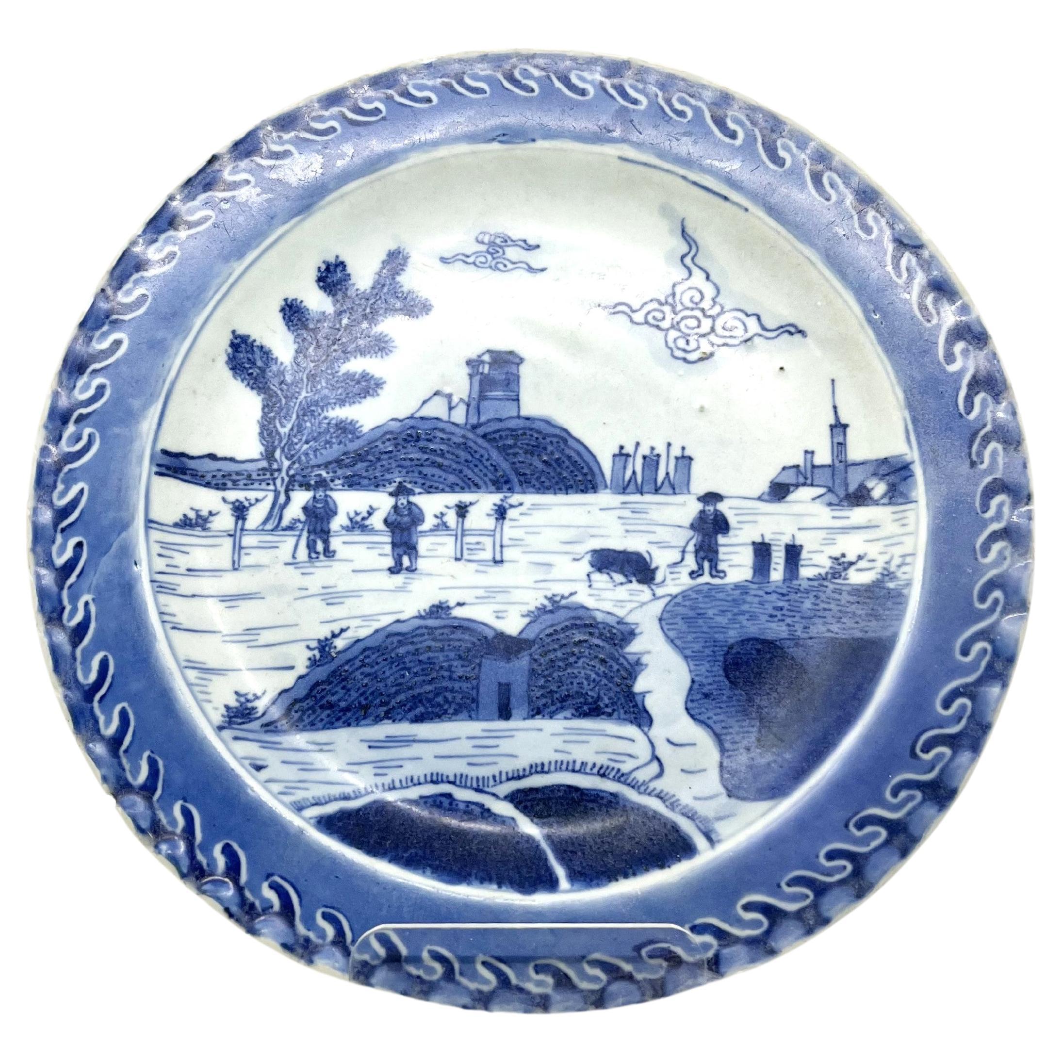 'Deshima Island' Pattern Blue and White dish c1725, Qing Dynasty ...