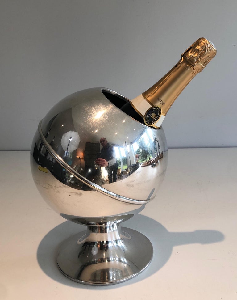 Design Chromed Champagne Bucket For Sale at 1stDibs