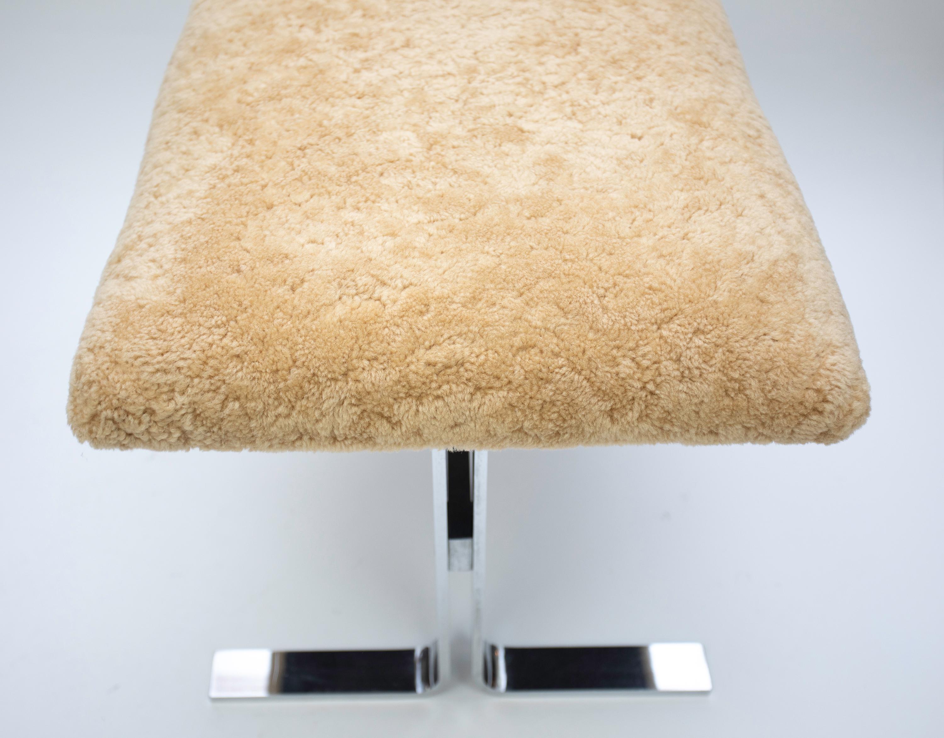 Design Institute of America Benches in Sheepskin / Shearling For Sale ...