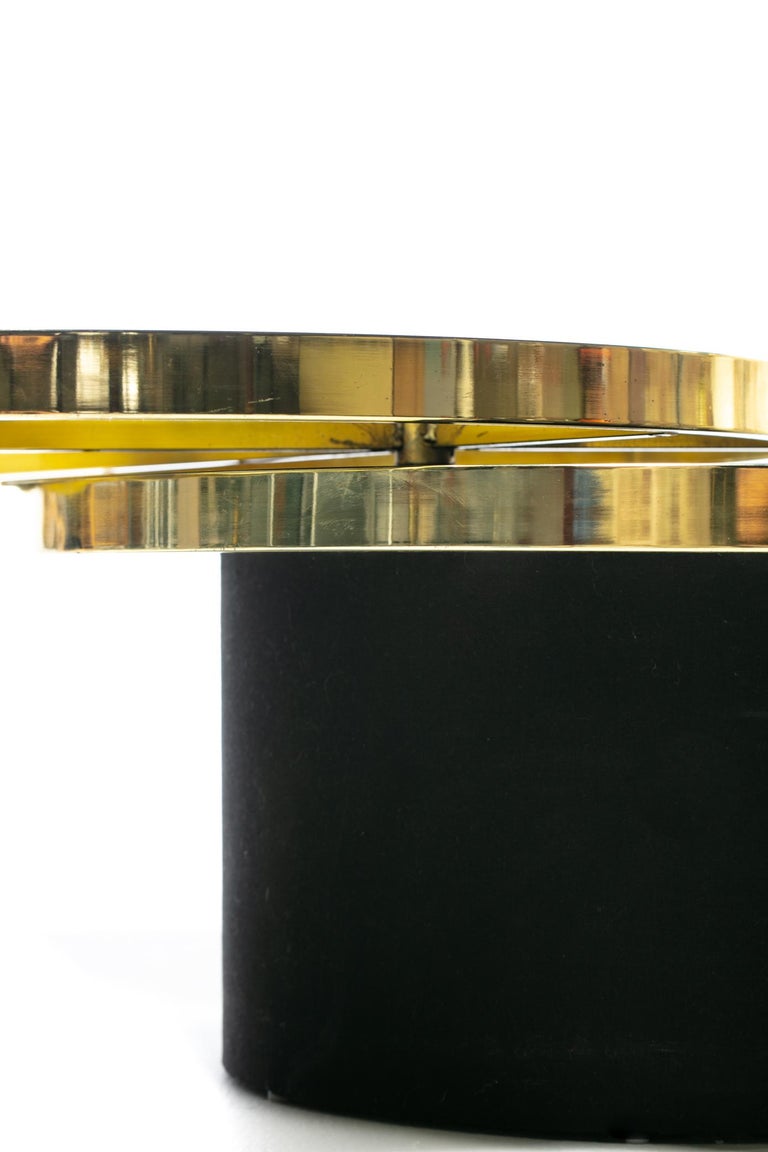 Design Institute of America Black and Brass Revolving Two Tier Coffee ...