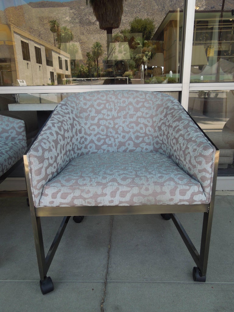 Design Institute of America Bucket Chairs on Casters Set of 3 at 1stDibs