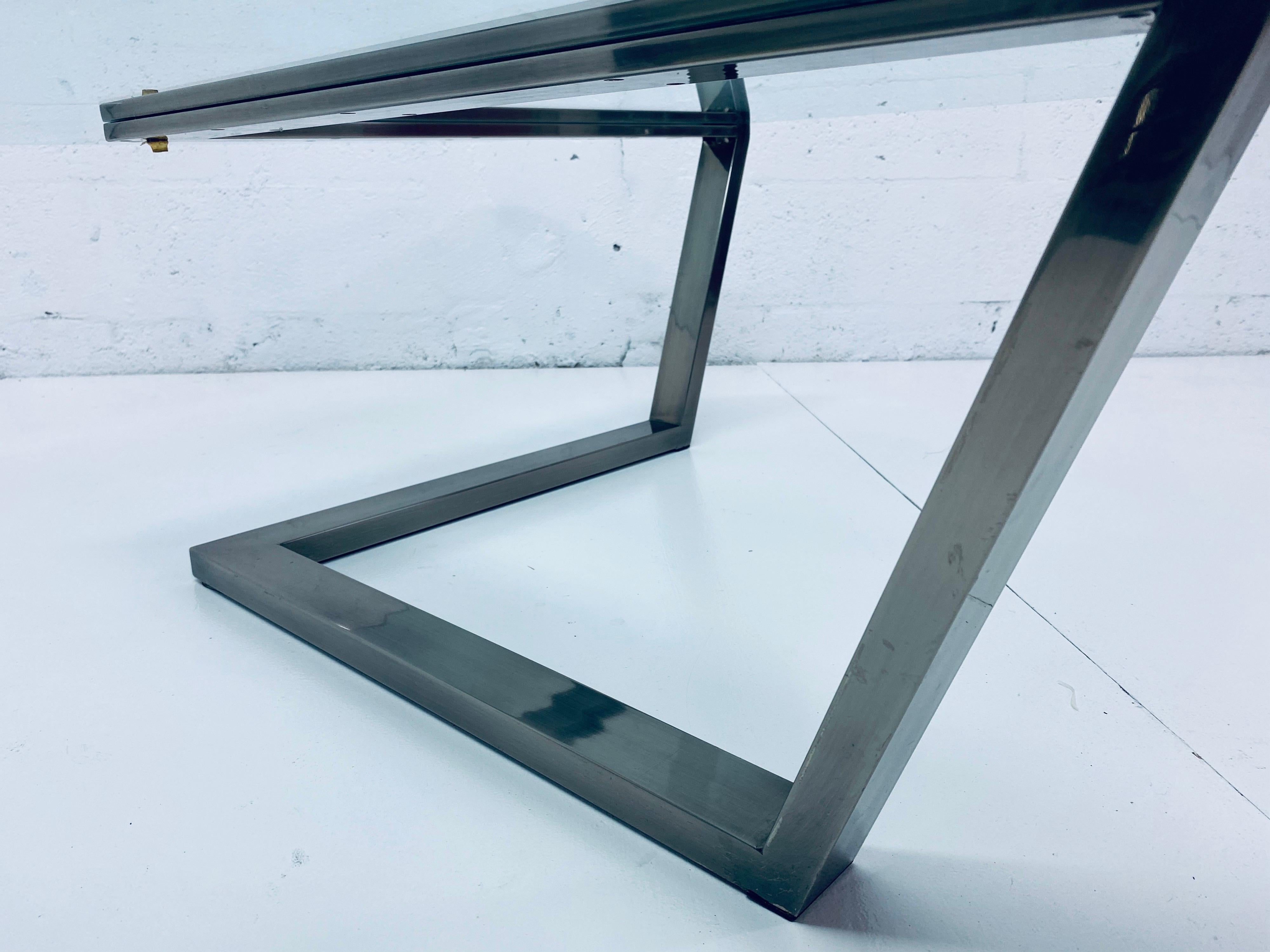 Design Institute of America DIA Glass and Brushed Chrome Coffee Table ...