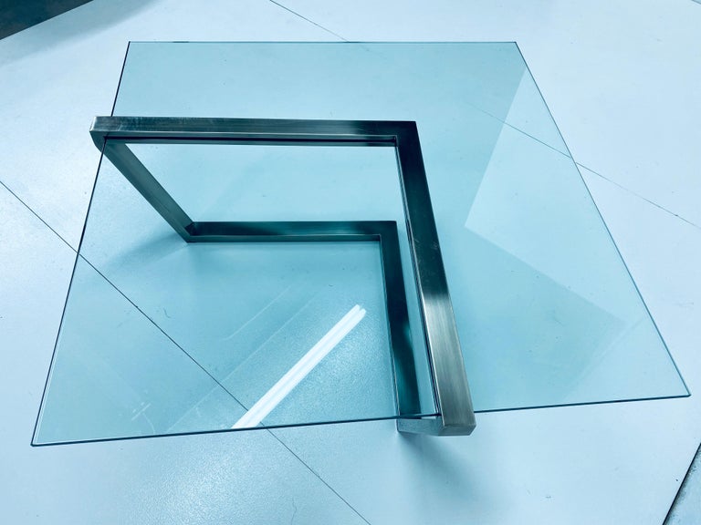 Design Institute of America DIA Glass and Brushed Chrome Coffee Table ...