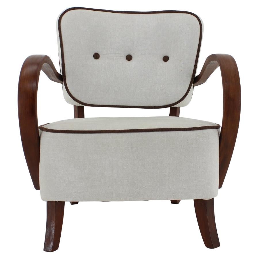 Jindrich Halabala Re-Upholstered Bentwood Armchairs, 1940s Czech ...