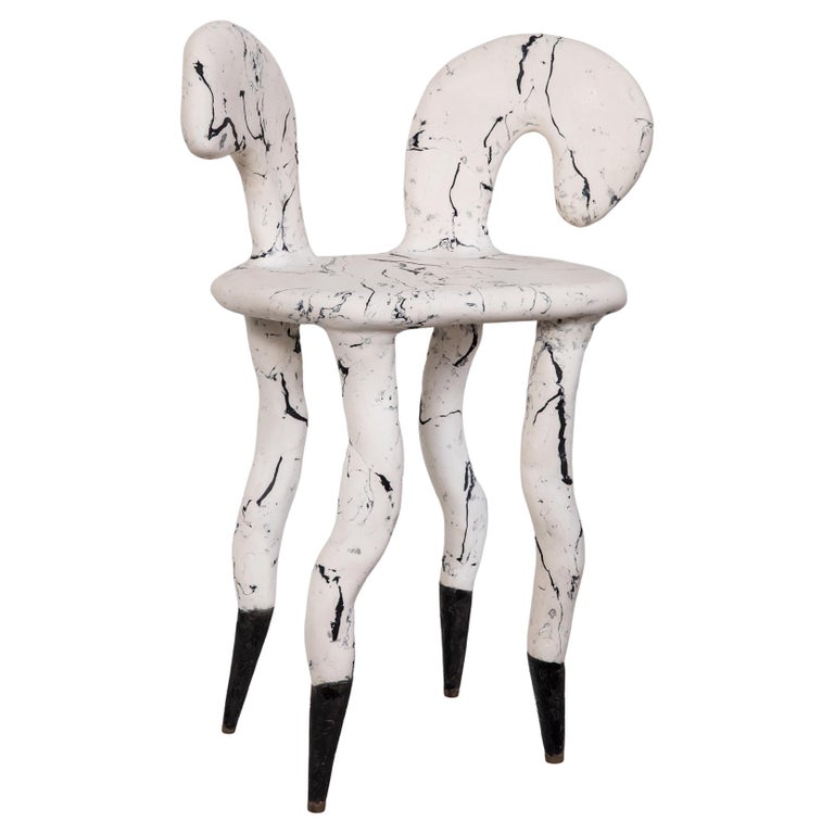 Sculptural design Chair, Hand Crafted in stucco marmo, One of a Kind ...