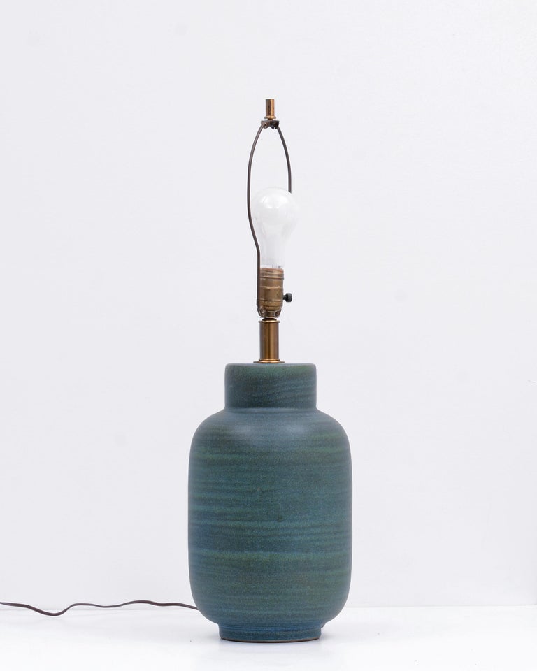 Design Technics Mid-Century Modern Lee Rosen Stoneware Ceramic Lamp ...