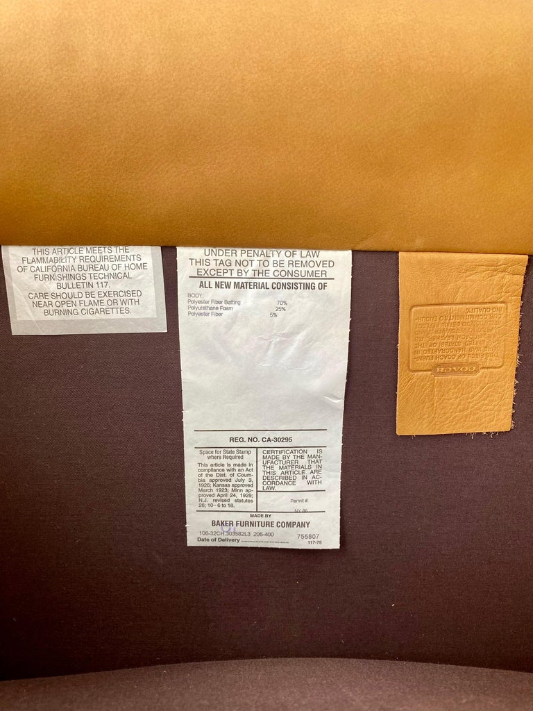 Designed by Coach, Inc. for Baker Natural Leather Curved Chair and ...