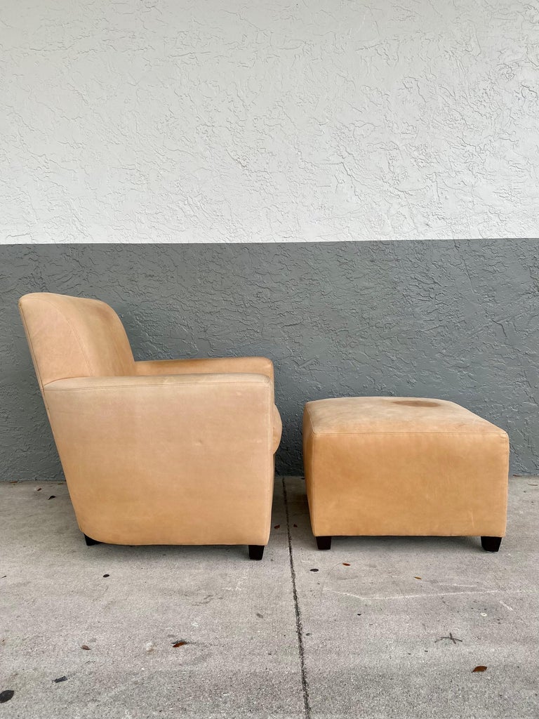 Designed by Coach, Inc. for Baker Natural Leather Curved Chair and ...