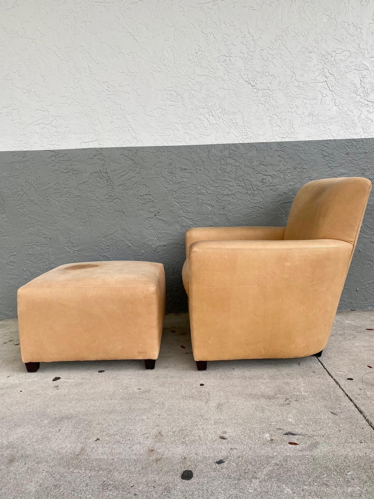Designed by Coach, Inc. for Baker Natural Leather Curved Chair and ...