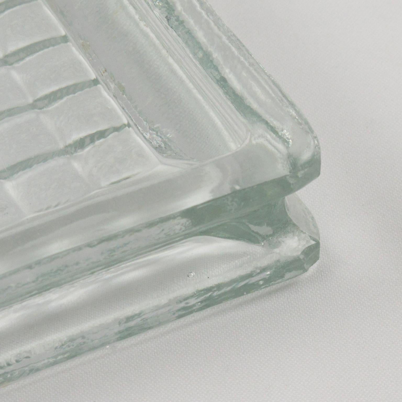 Designed by Le Corbusier for Lumax 1950s Nevada Molded Glass Desk Tidy ...