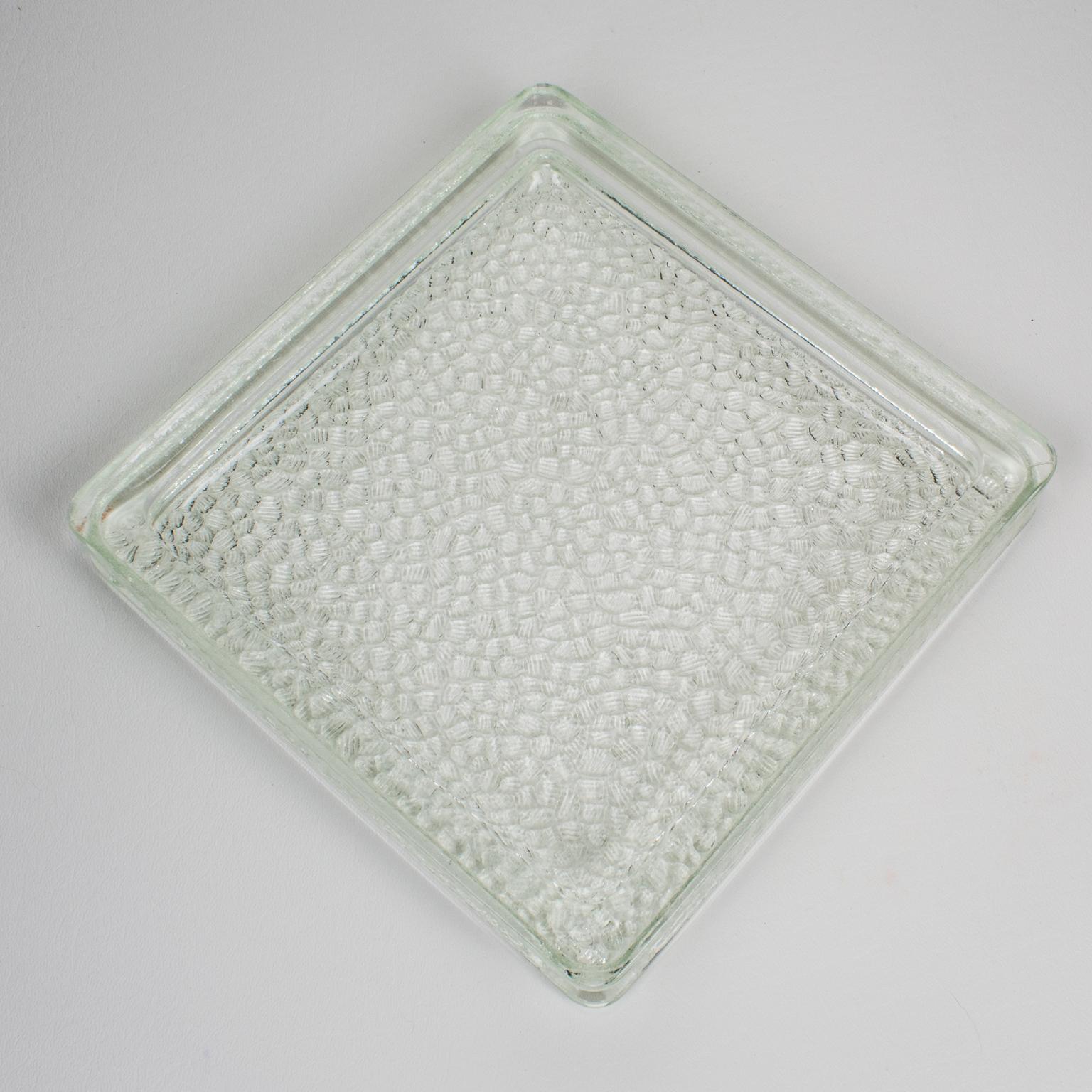 Designed by Le Corbusier for Lumax 1950s Nevada Molded Glass Desk Tidy ...
