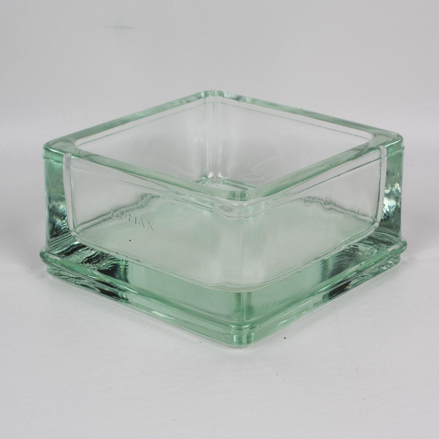 Designed by Le Corbusier for Lumax Molded Glass Desk Accessory Ashtray ...