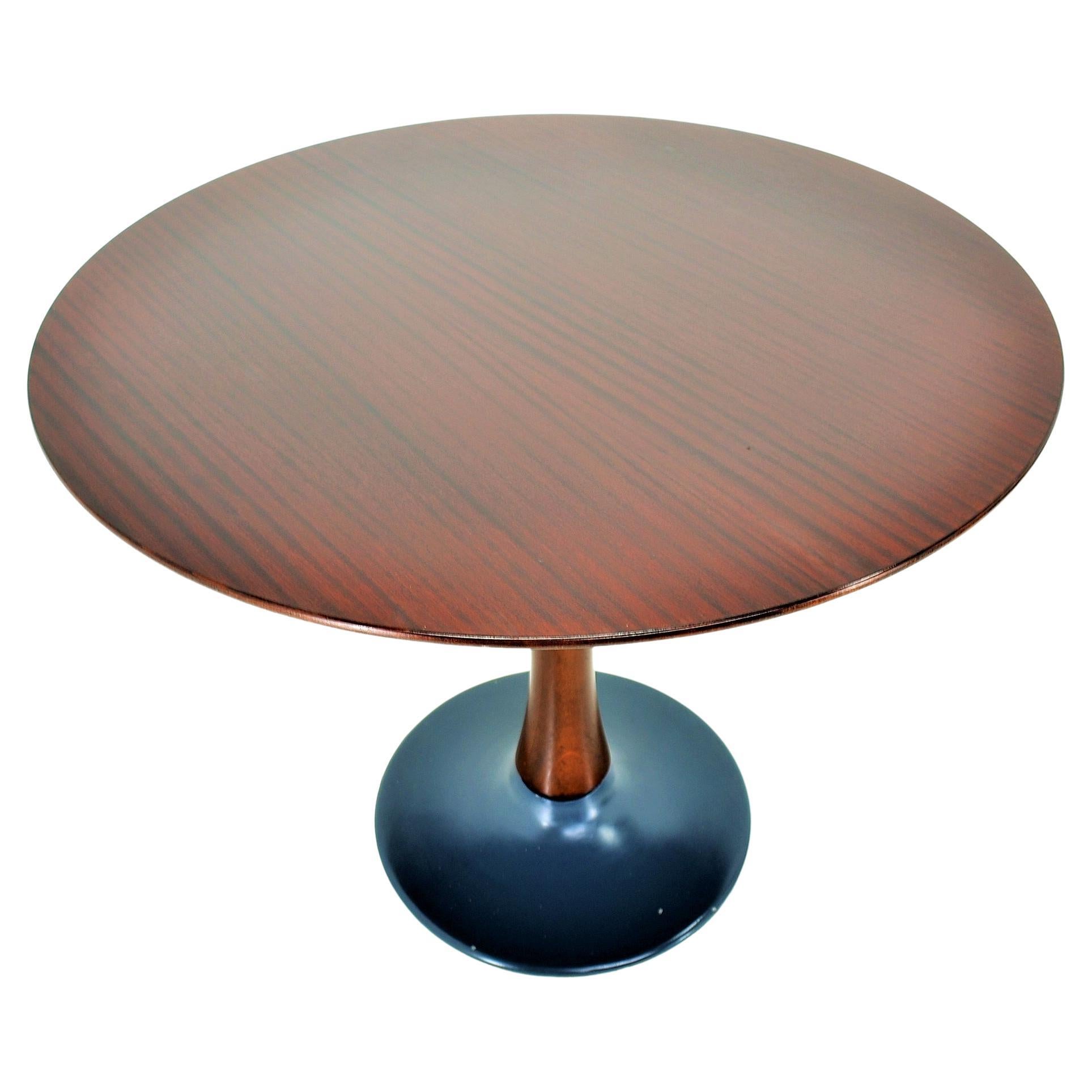 60" Round Inlaid Mahogany Dining Table at 1stDibs