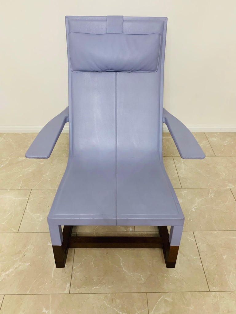 exclusive original Designer Chair light blue leather Poltrona Frau Don ...