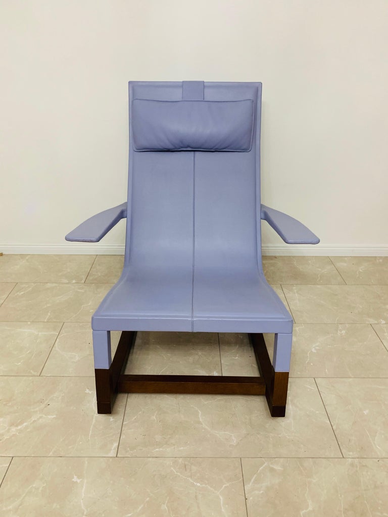 exclusive original Designer Chair light blue leather Poltrona Frau Don ...