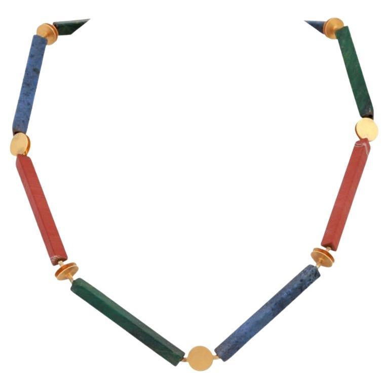 Designer Collier from Long Gemstone Prisms For Sale at 1stDibs