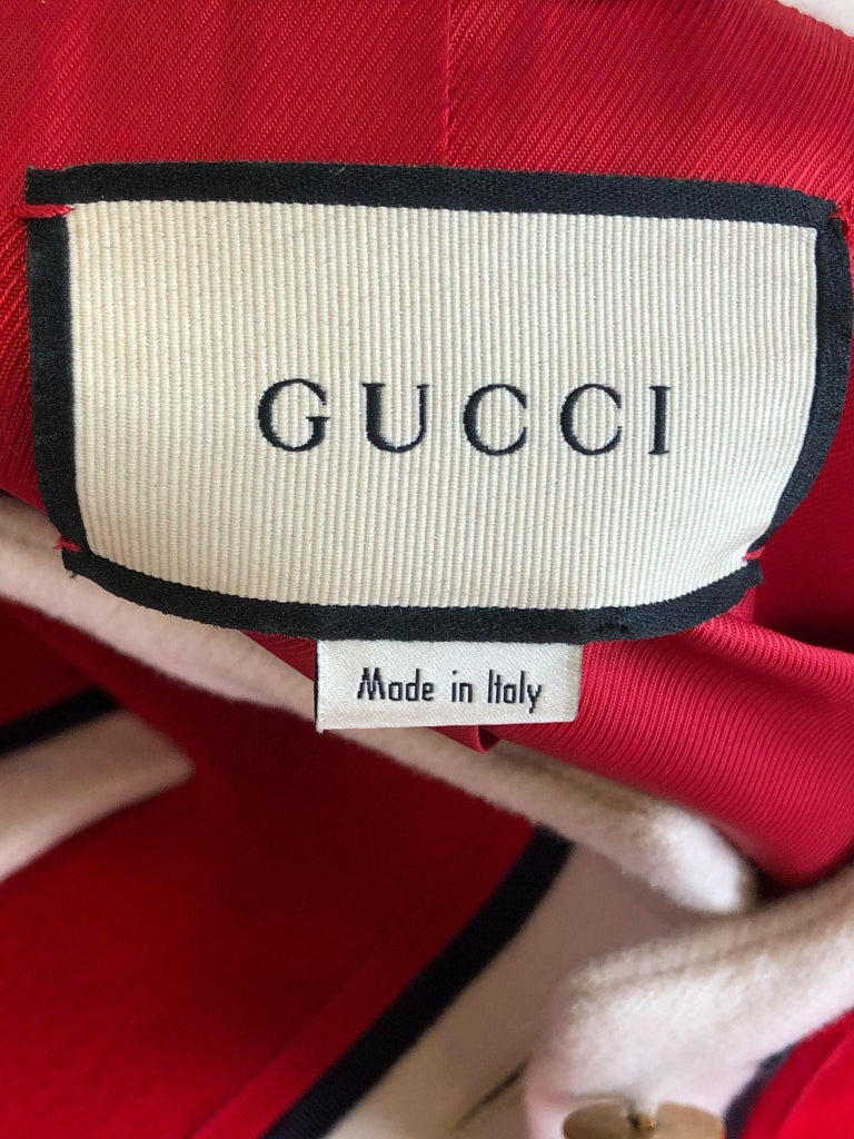 DESIGNER GUCCI Long coat red - 48 For Sale at 1stDibs | red gucci coat
