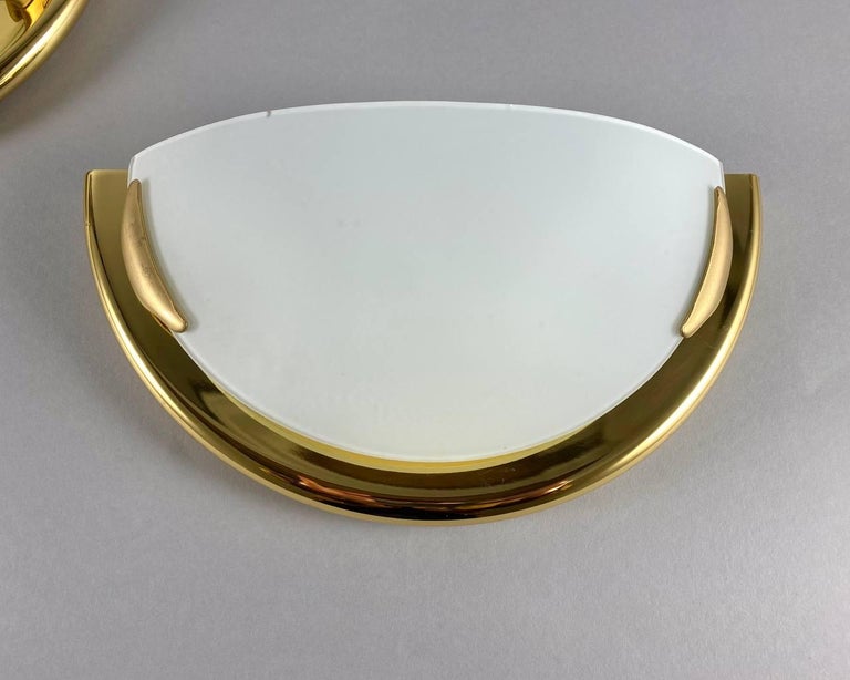 Designer Half Moon Wall Lamps Vintage Paired Wall Sconces with Glass ...