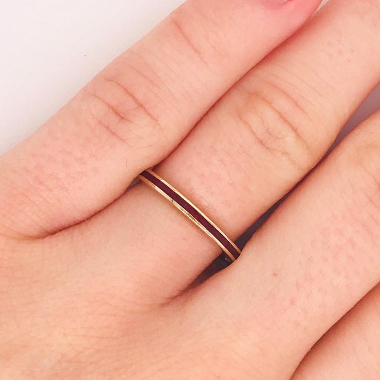 Red Gold Ring, Designer Hidalgo Original Red Enamel 18K Yellow, Hidalgo ...