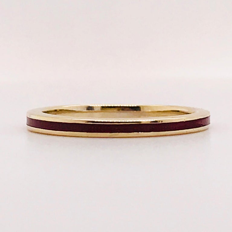 Red Gold Ring, Designer Hidalgo Original Red Enamel 18K Yellow, Hidalgo ...