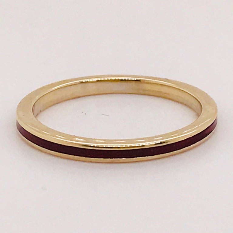 Red Gold Ring, Designer Hidalgo Original Red Enamel 18K Yellow, Hidalgo ...